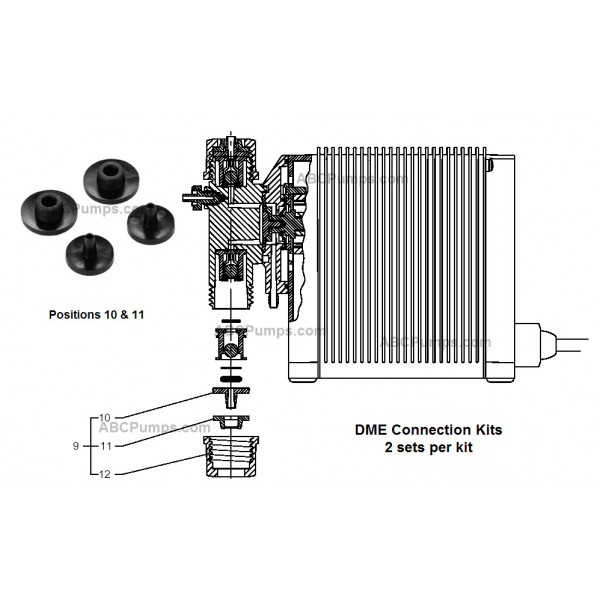 Connection Kit, M30 x 3.5 to 1/2" MNPT outside, PP - ABC Pumps